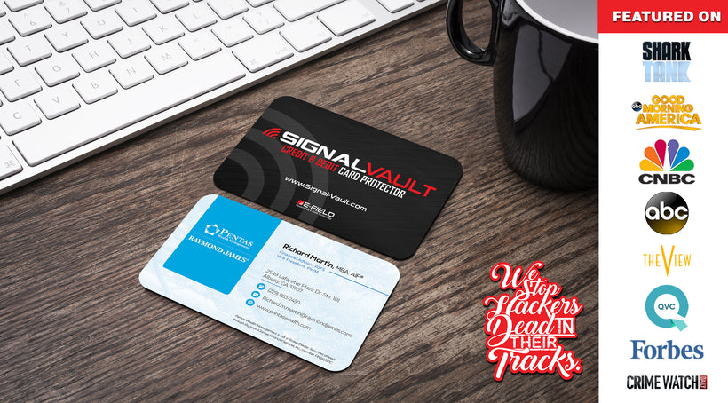 CUSTOMIZED SIGNALVAULT CREDIT & DEBIT CARD PROTECTORS – SignalVault
